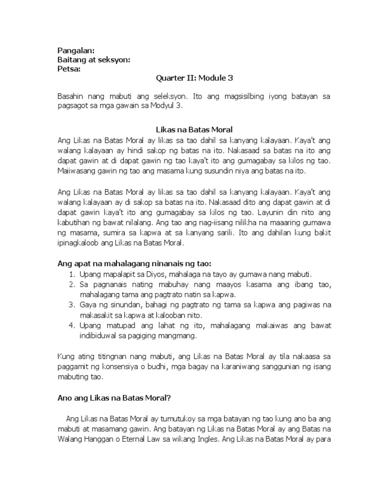 Q2 - Module 3 (Grade 7) | PDF