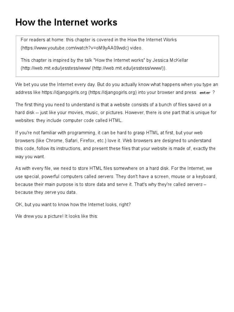How The Internet Works HonKit | Download Free PDF | Internet | Websites