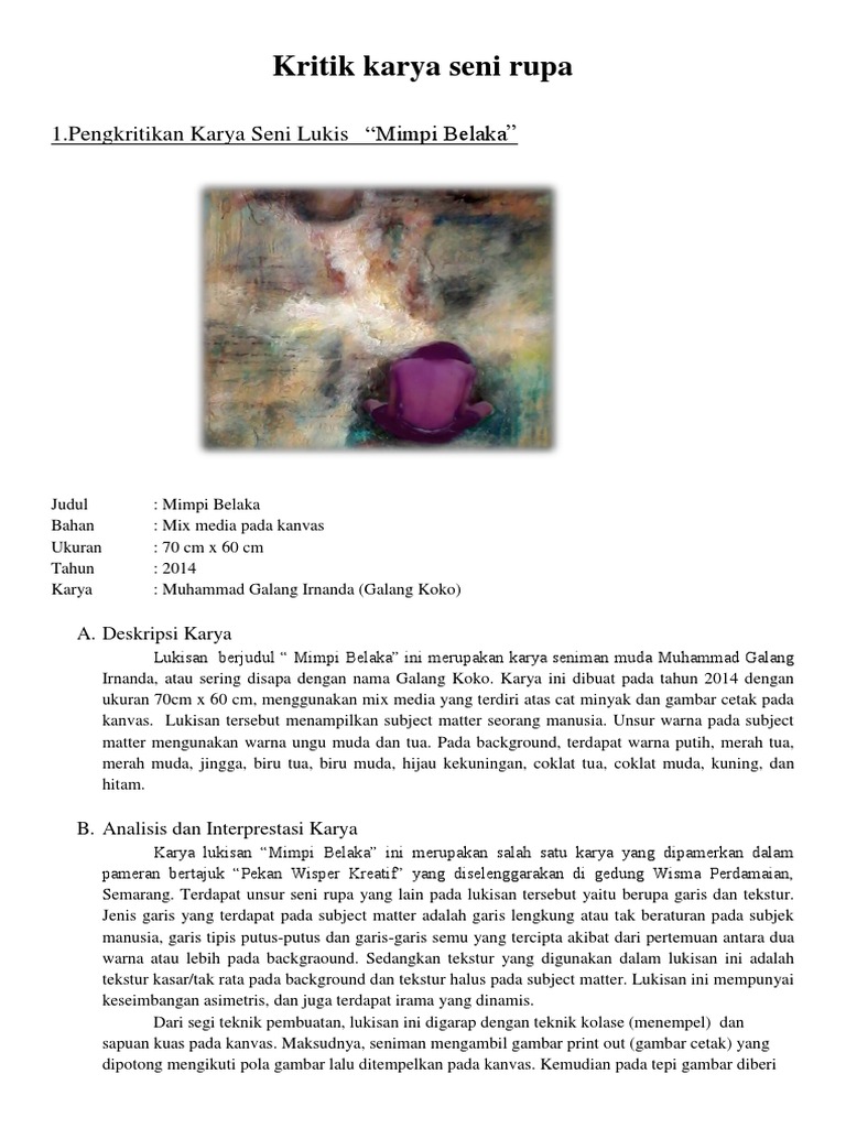 Kritik Karya Seni | PDF