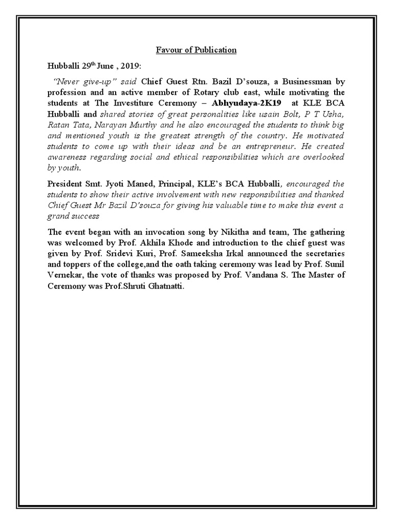 Investiture Ceremony | PDF