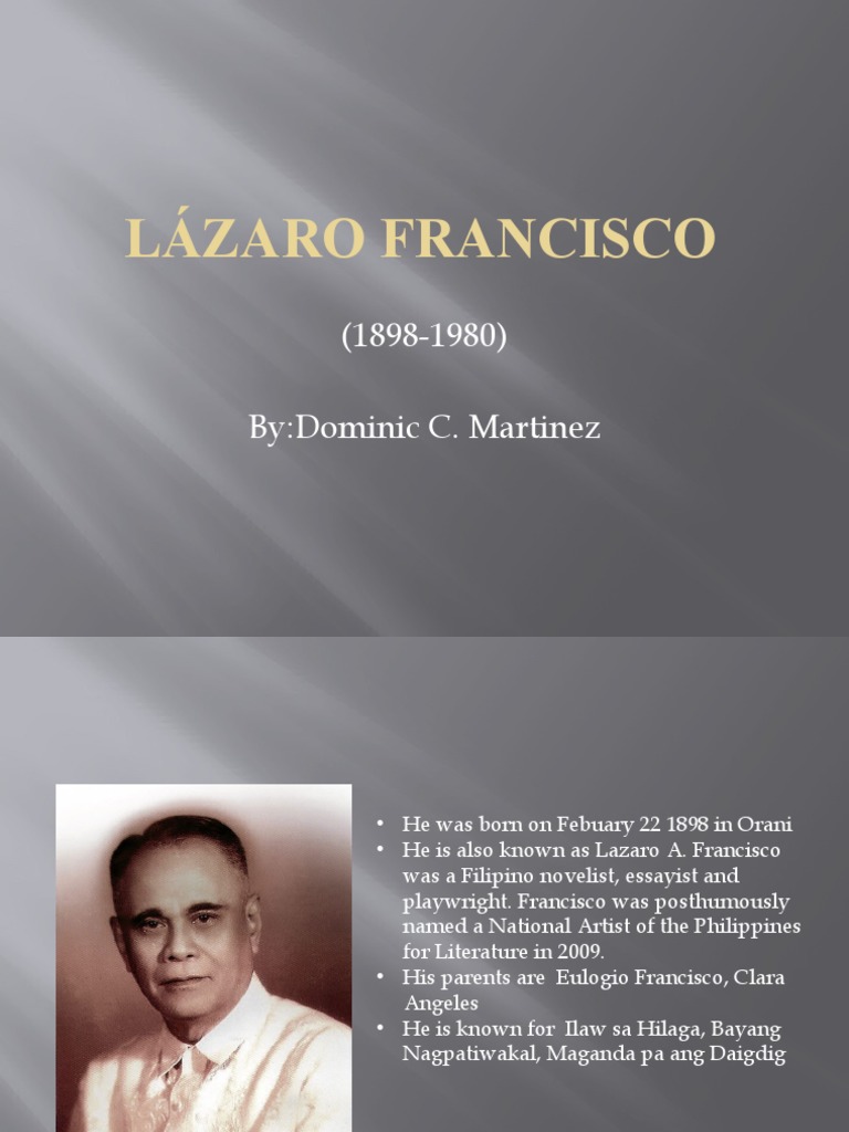 Lázaro Francisco: (1898-1980) By:Dominic C. Martinez | PDF | Travel ...