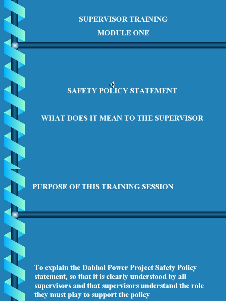 Supervisor Training Module One | PDF | Personal Protective Equipment ...
