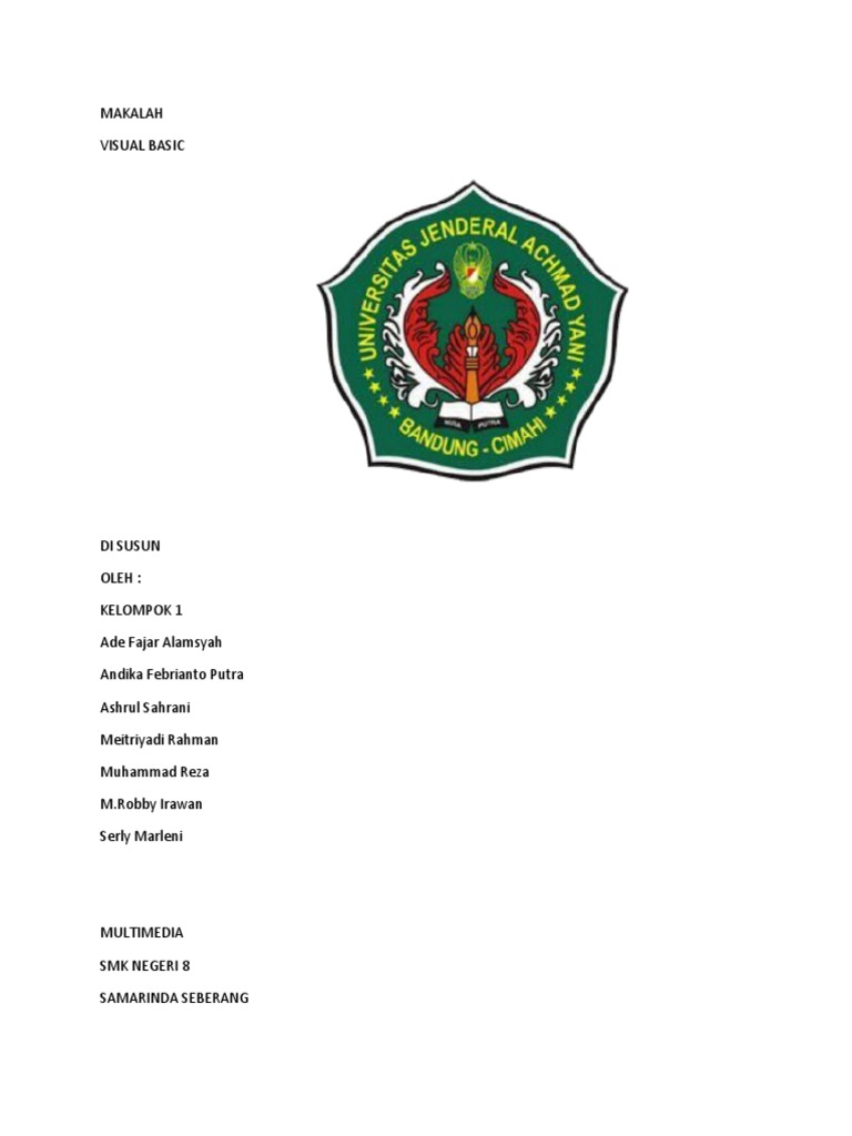 Makalah Program Visual Basic | PDF