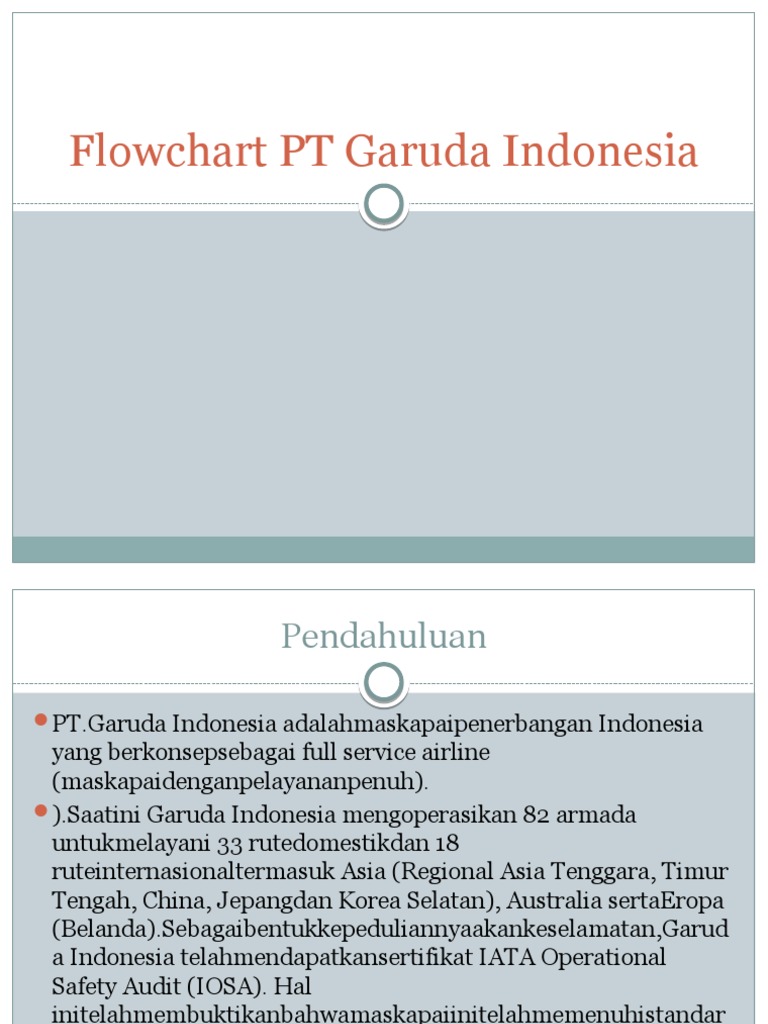 Flowchart PT Garuda Indonesia | PDF