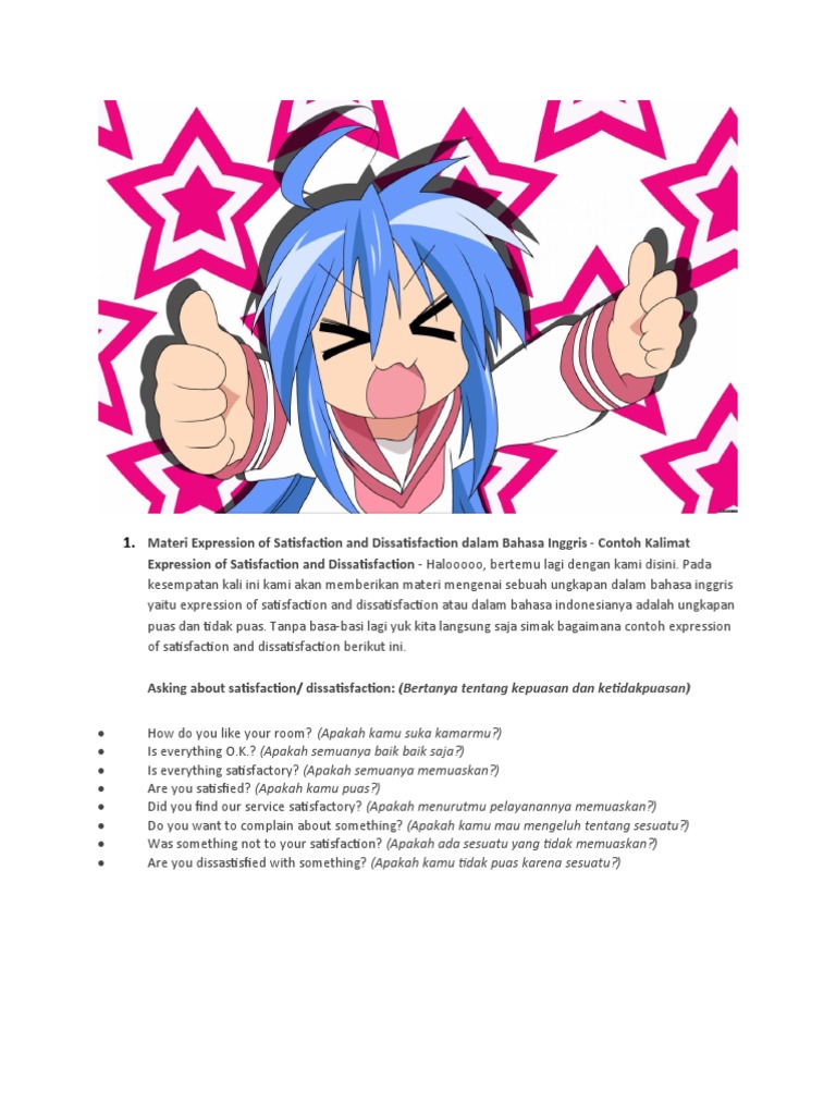 Materi Expression of Satisfaction and Dissatisfaction | PDF