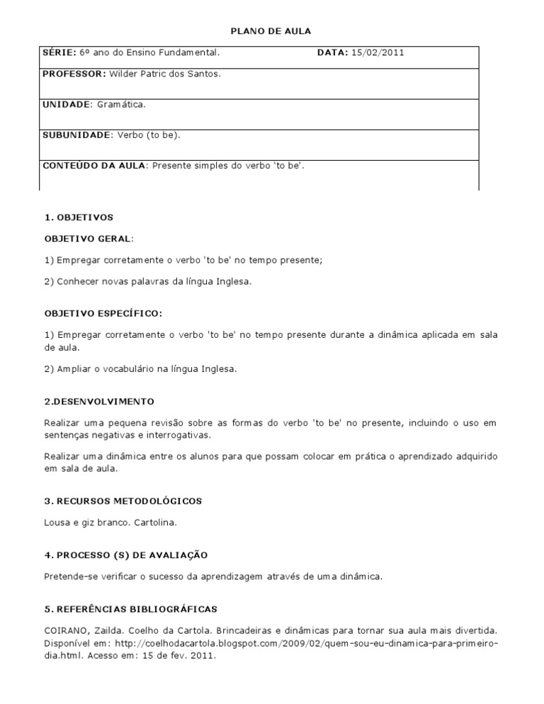 Plano De Aula Modelo Word - Image to u Plano De Aula Modelo Word - Image to u