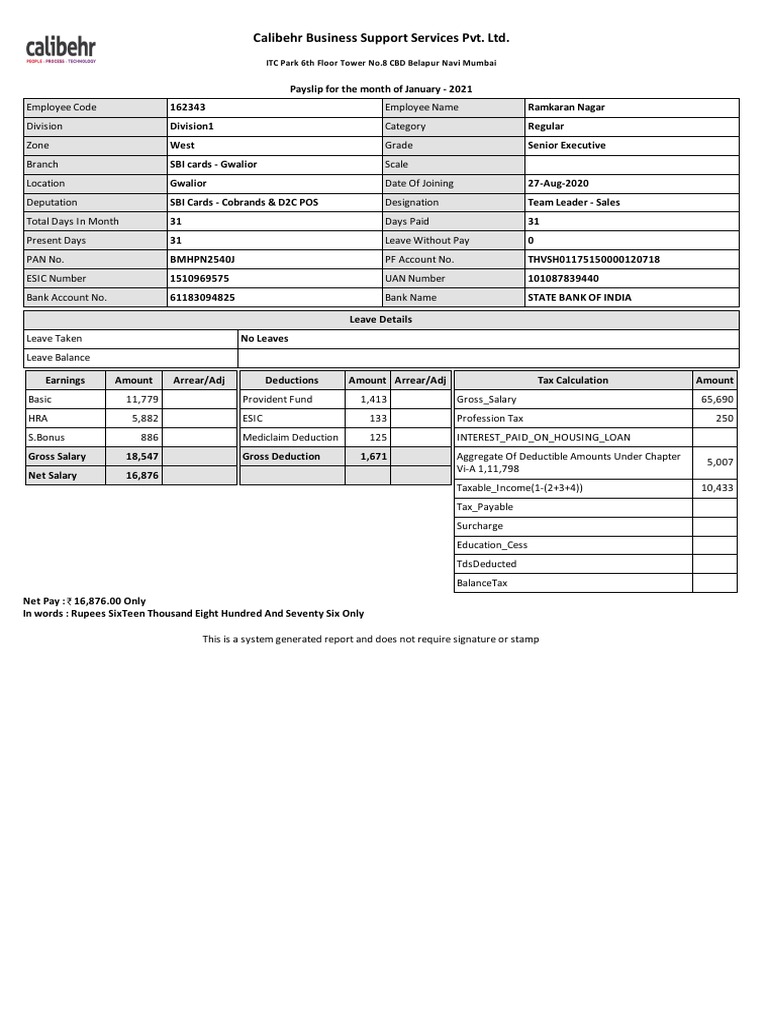 Calibehr Business Support Services Pvt. LTD.: ITC Park 6th Floor Tower ...