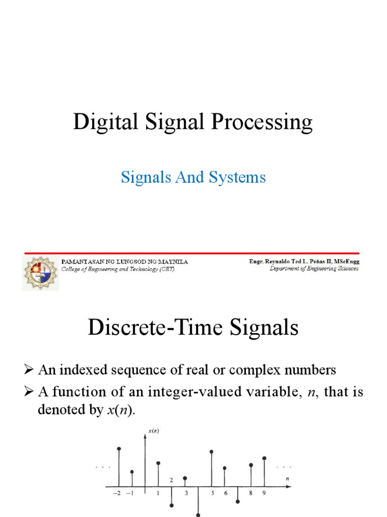 DSP 1 Signals and Systems | PDF | Recurrence Relation | Convolution