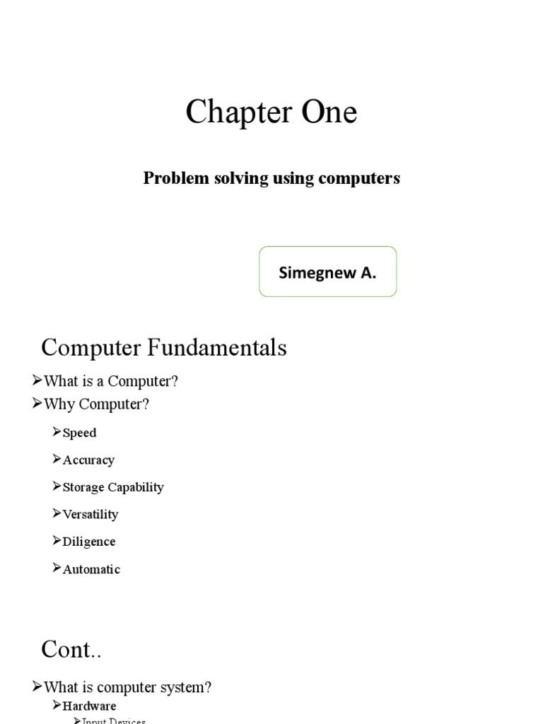 Chapter One: Problem Solving Using Computers | PDF | Computer Program | Programming