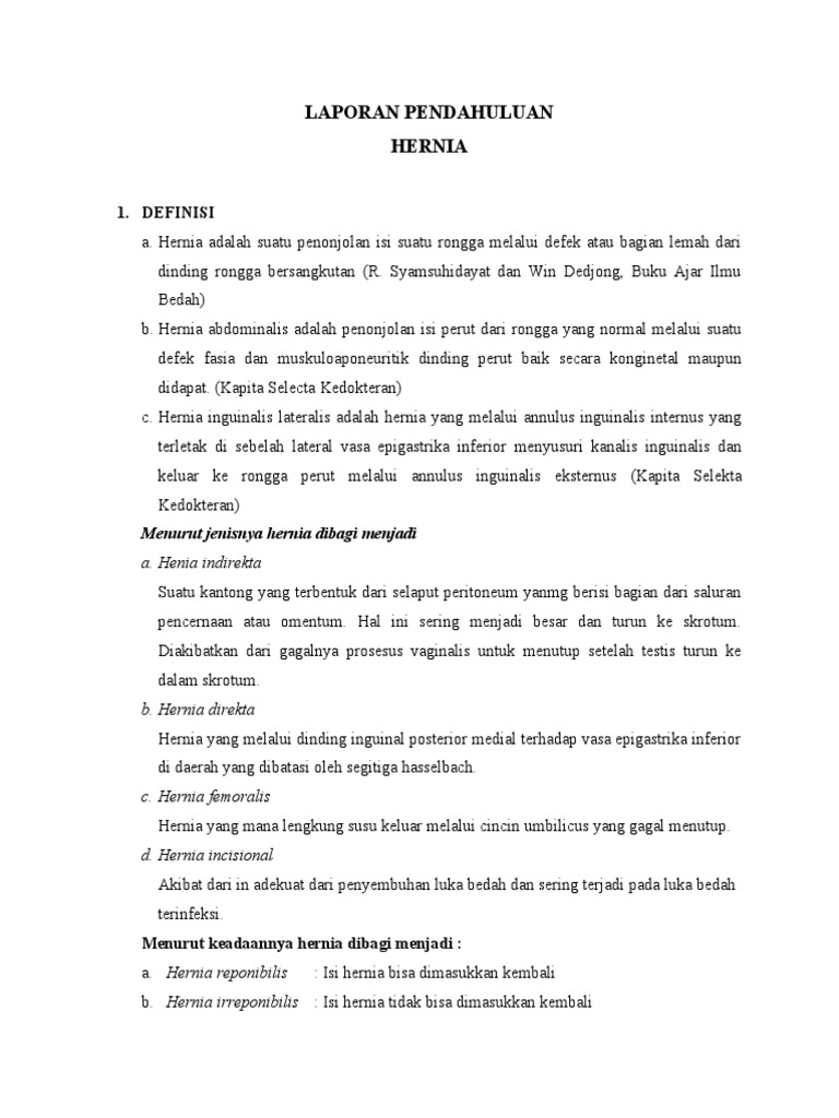 LP Dan Askep Hernia | PDF