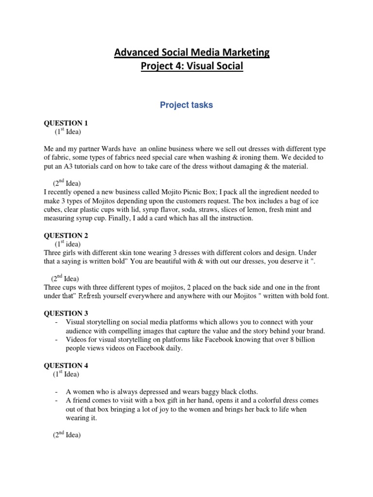 Project 4 - Visual Social | PDF | Social Media | Popular Culture ...