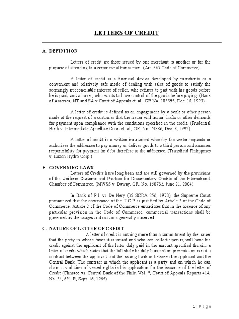 Understanding Letters of Credit | PDF | Letter Of Credit | Banking