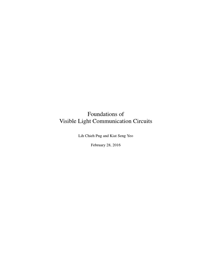 Visible Light Communication Projects | PDF | Light Emitting Diode ...