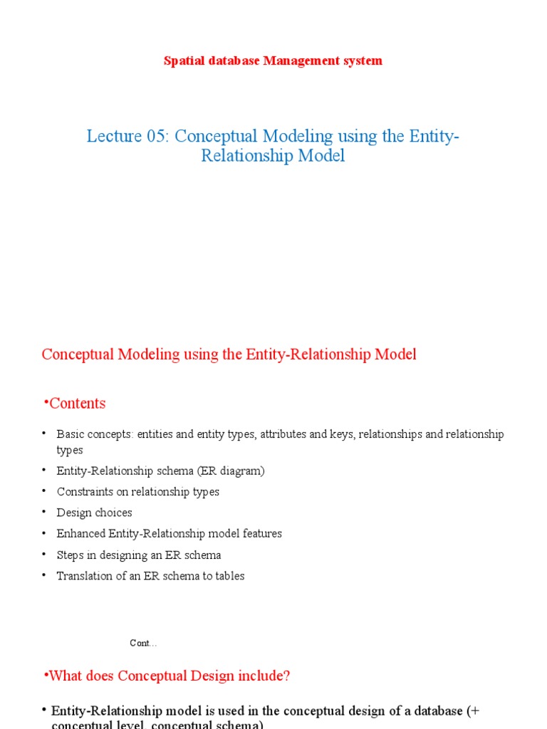 Chap5of SDBMS | PDF | Relational Database | Conceptual Model