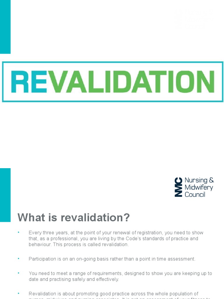 NMC Revalidation Presentation | PDF | Midwife | Nursing