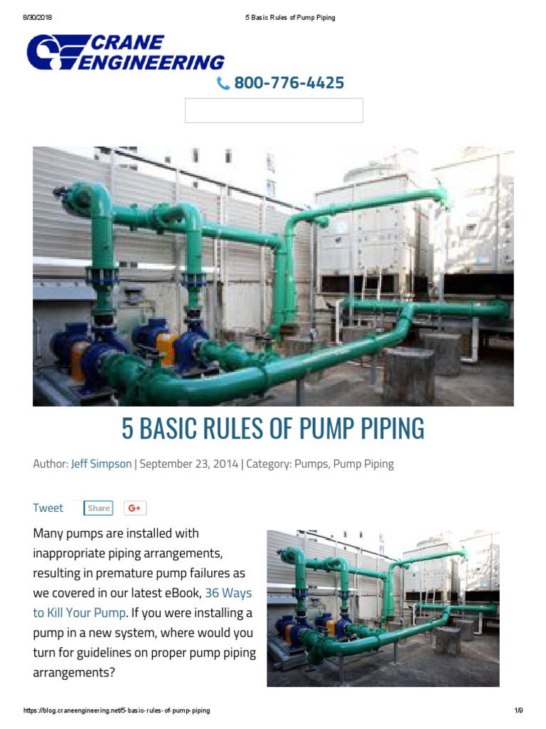 Five Basic Rules for Proper Pump Piping Installation and Arrangement to ...