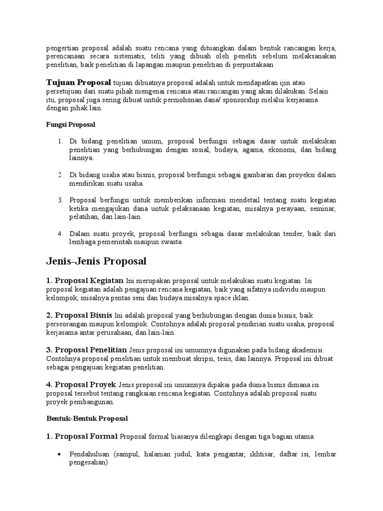 Pengertian dan Fungsi Proposal Rancangan | PDF | Karier & Perkembangan
