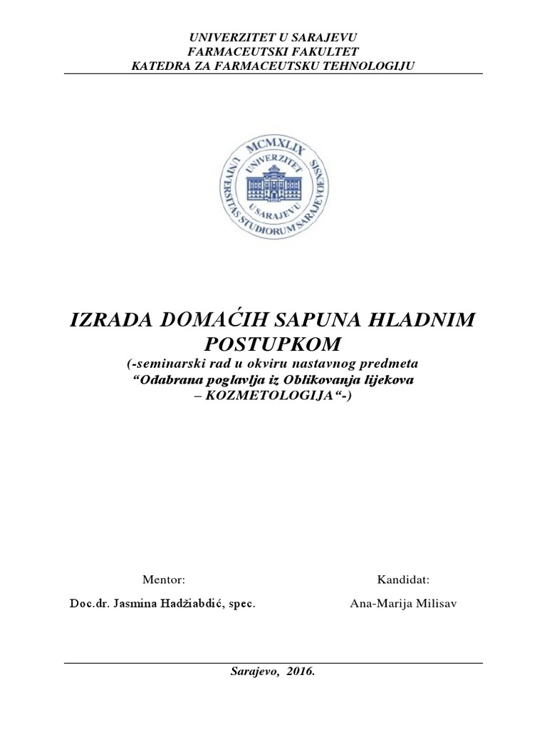 Proizvodnja Sapuna | PDF