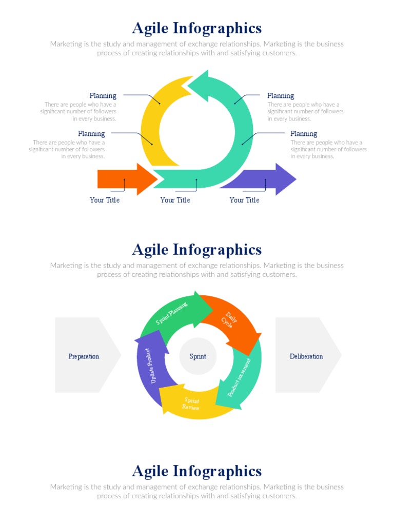 Agile Diagram Infographics Template | PDF | Agile Software Development | Systems Engineering