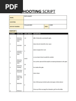 Shooting Script Template | PDF