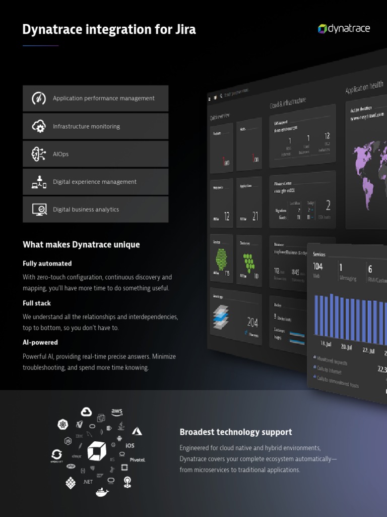 Dynatrace Integration For Jira: What Makes Dynatrace Unique | PDF | Cloud Computing | Automation