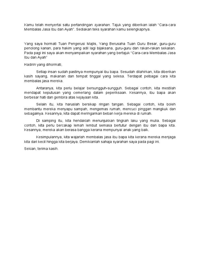 Karangan Syarahan | PDF