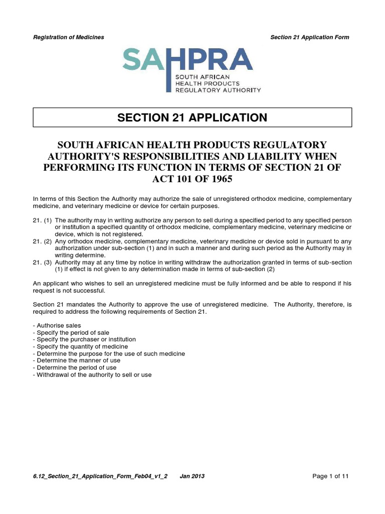 CM Section 21 Application Form | PDF | Informed Consent | Physician