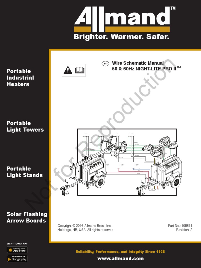 Allmand Tower Light - Nite Lite Pro 2 | PDF | Electromagnetism ...