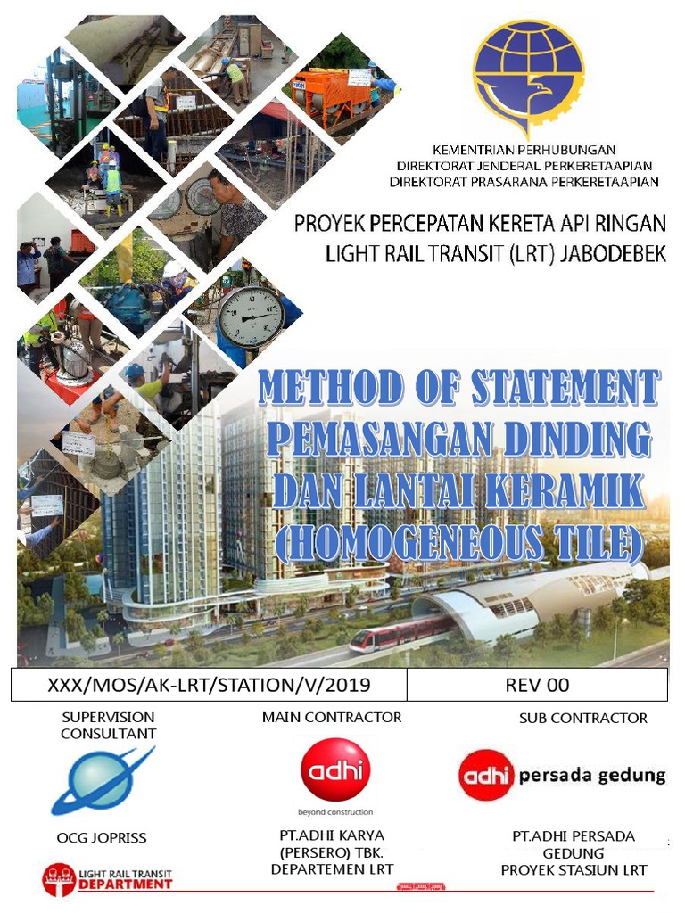 Method Statement Pemasangan Dinding Dan Lantai Keramik (HT) | PDF