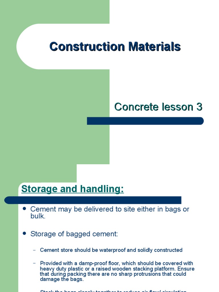 Concrete Lesson 3 | PDF | Construction Aggregate | Concrete