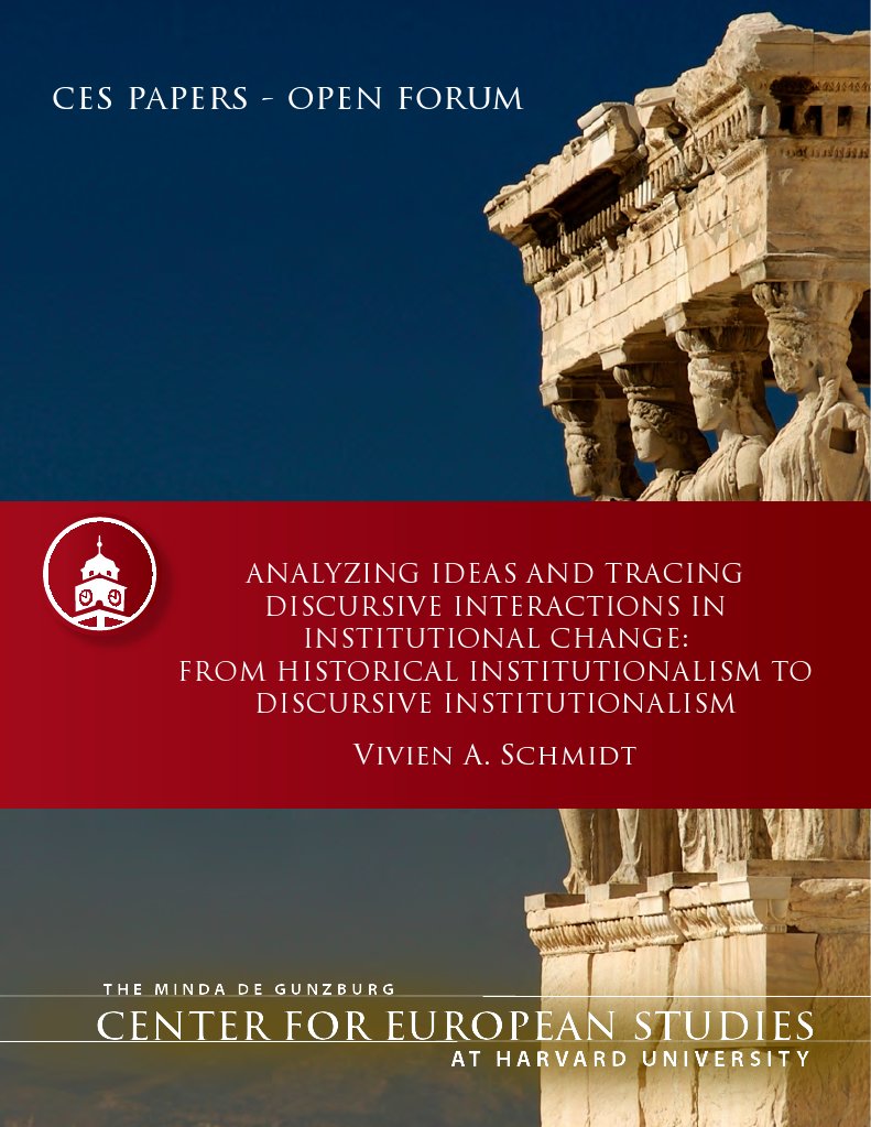 Analyzing Ideas and Tracing Discursive Interactions in Institutional ...