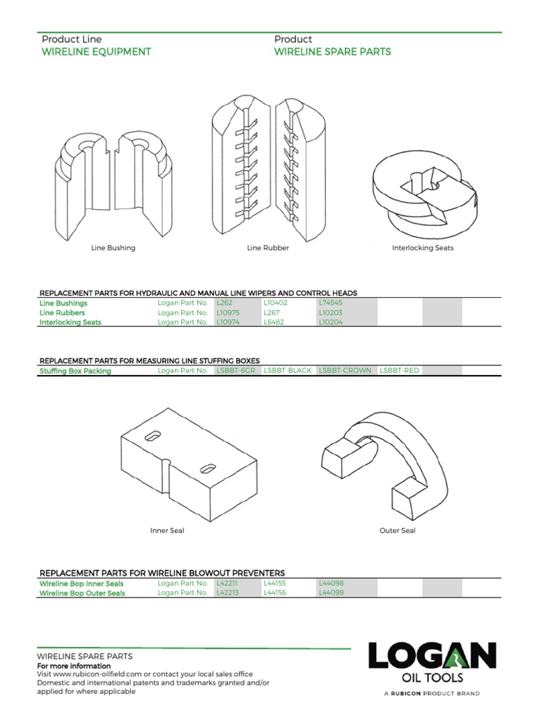 Wireline Equipment Wireline Spare Parts: Product Line Product | PDF
