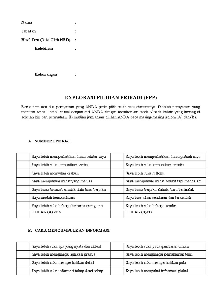 Explorasi Pilihan Pribadi | PDF