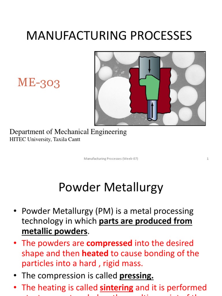 Week 07 (Powder Metallurgy) | Download Free PDF | Sintering | Porosity