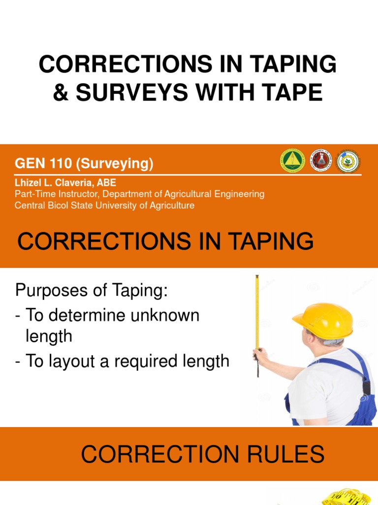 4.corrections in Taping | PDF | Slope | Surveying