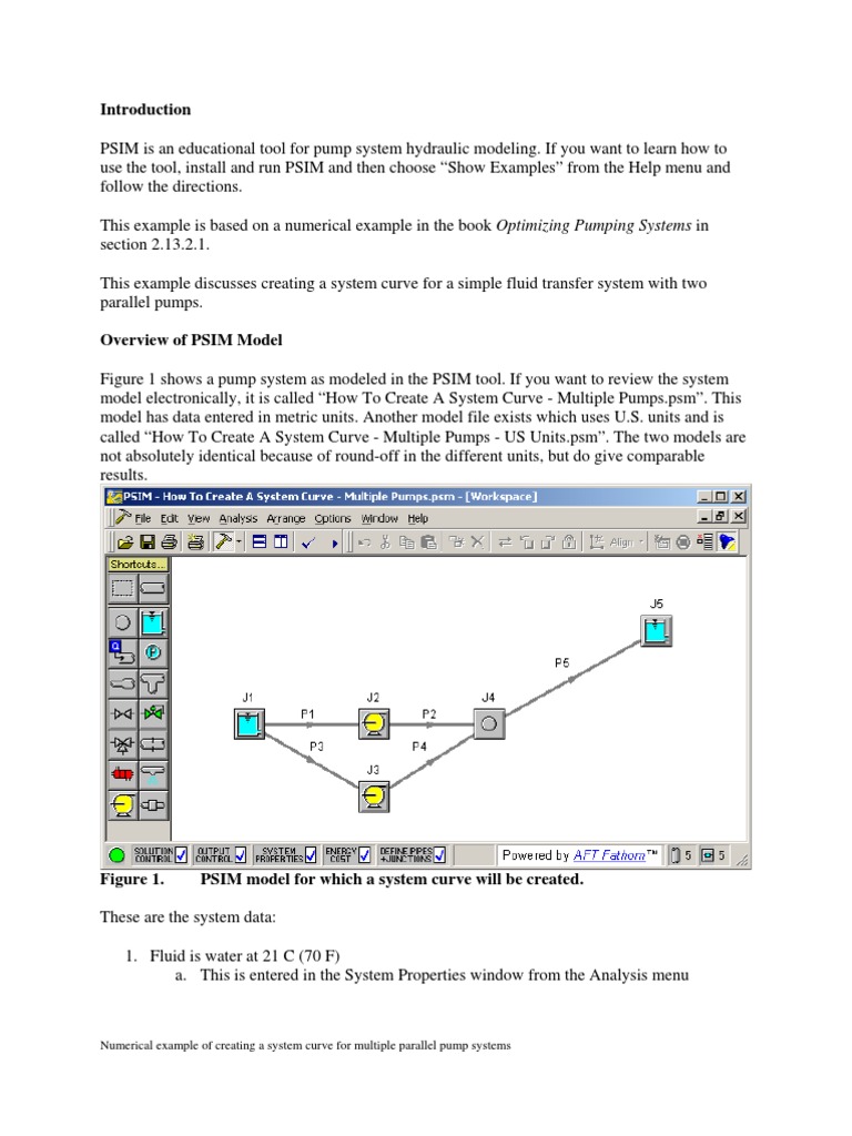 Numerical Example of Creating A System Curve For Multiple Parallel Pump ...