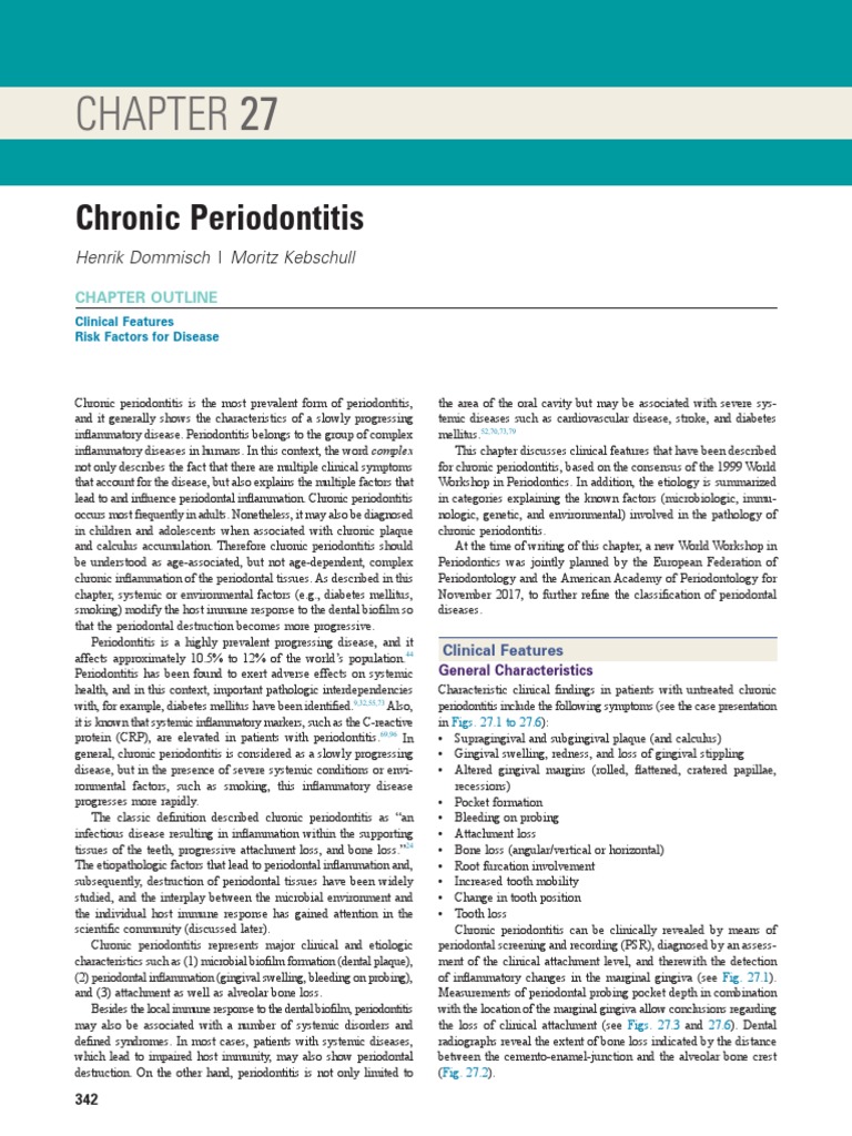 Carranza Chapter 27 | PDF | Periodontology | Human Tooth