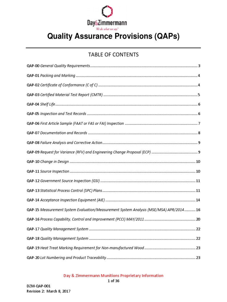 NS - QAP-001 - Quality Assurance Provisions (QAPs) v6 - 0 | PDF ...
