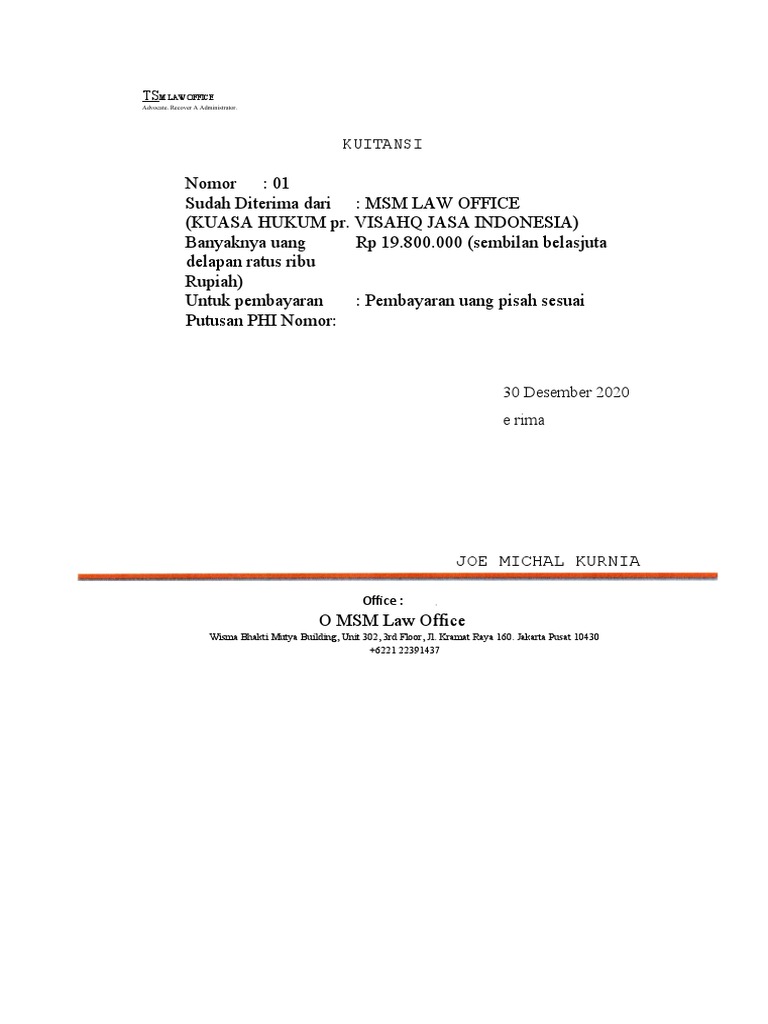 Kwitansi Bencong | PDF