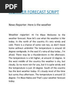 Weather Forecast Script | PDF