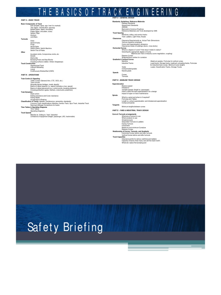 Basics of Track Engineering Guide | PDF | Track (Rail Transport) | Rail ...