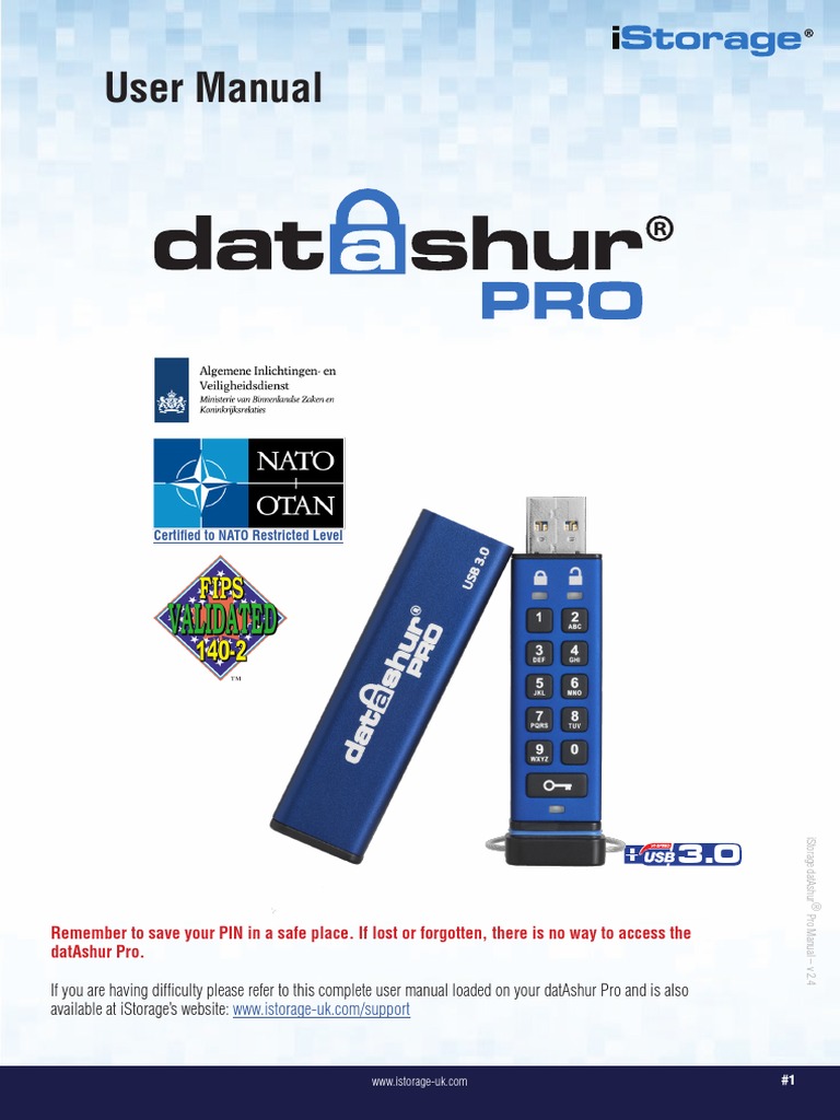 Datashur Pro User Manual v2.4 - FIPS | PDF | Personal Identification ...