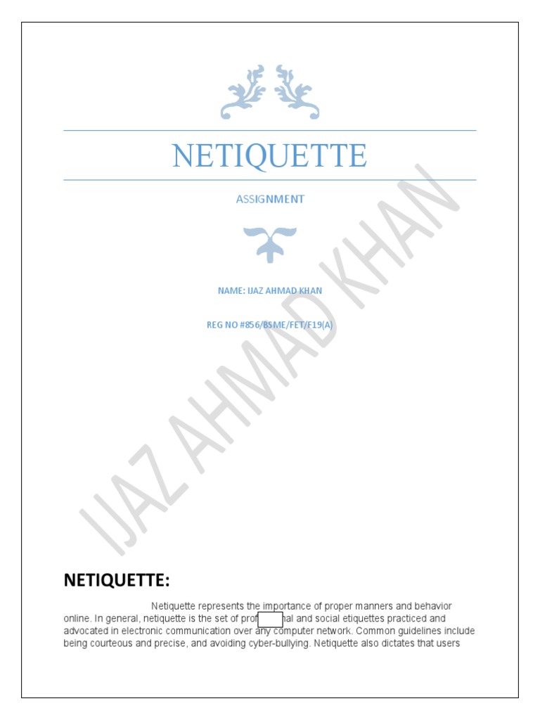 NETIQUETTE | PDF | Internet Forum | Etiquette