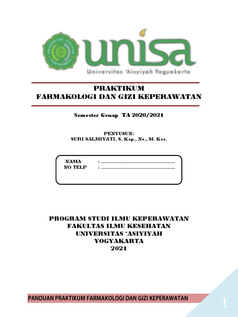 Panduan Praktikum Farmakologi Dan Gizi Keperawatan Semester 2 2021 | PDF | Pengembangan Diri