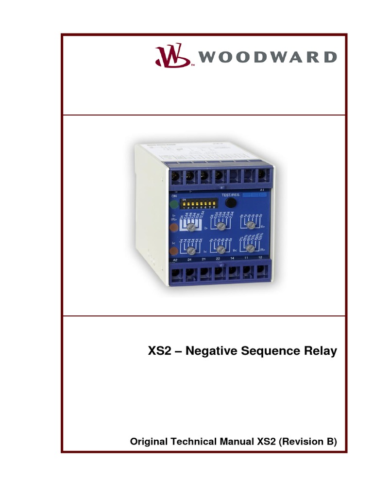 XS2 - Negative Sequence Relay: Original Technical Manual XS2 (Revision ...