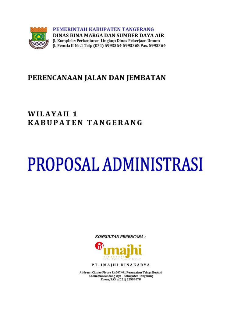 Cover Proposal Administrasi | PDF