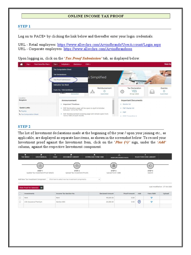 Step 1: Tax Proof Submission' | PDF | Screenshot | Icon (Computing)