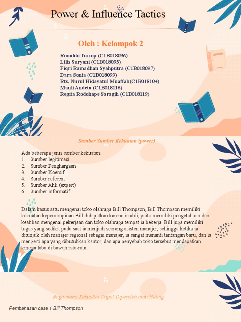 Kelompok 2 Kepemimpinan Power and Influence Tactics | PDF