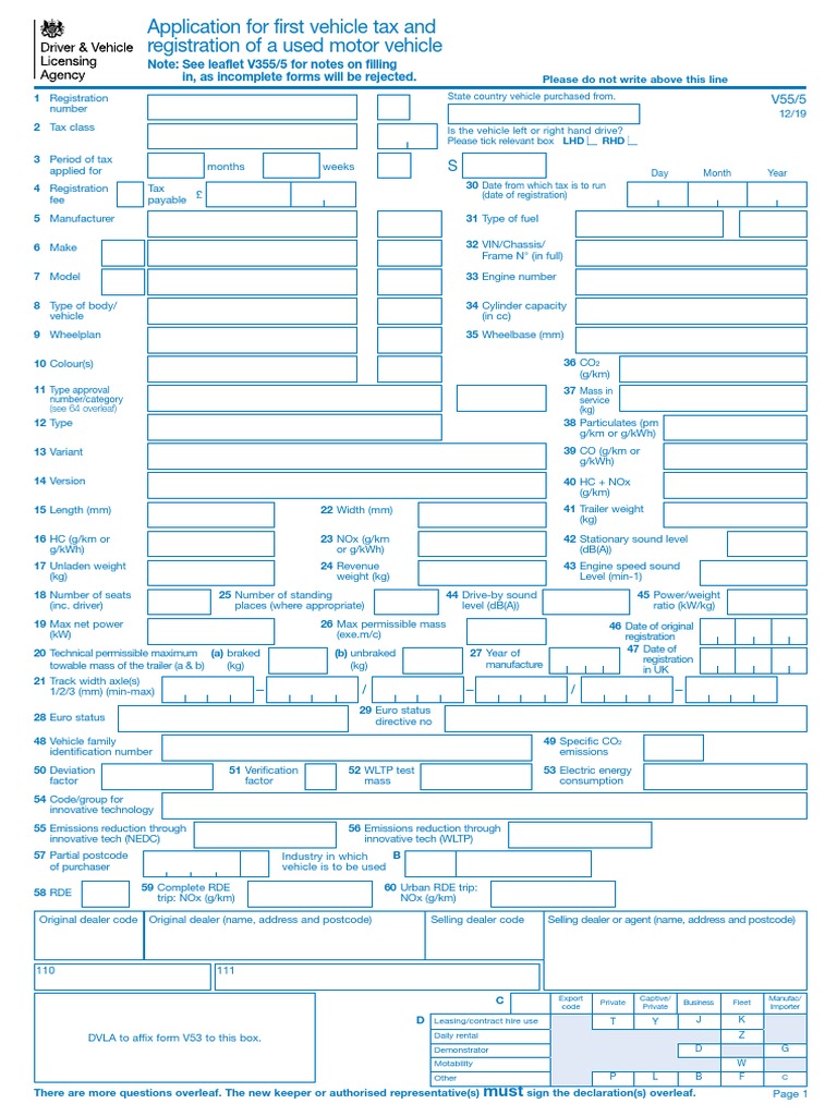In, As Incomplete Forms Will Be Rejected.: State Country Vehicle ...
