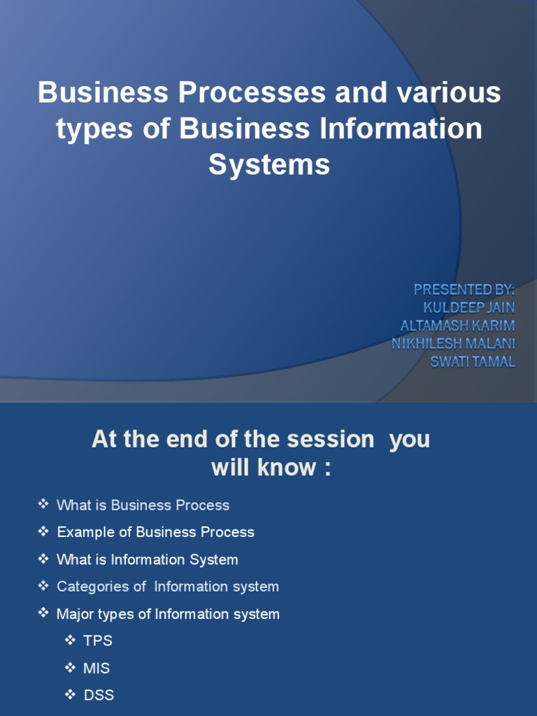 Understanding Business Processes and the Role of Information Systems ...